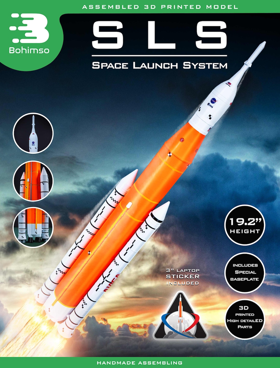 SLS Rocket | Space Launch System | Artemis I | Plastic Model | NASA ...
