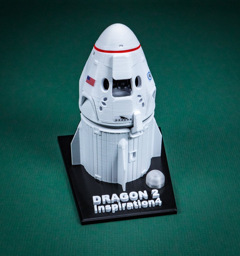 Dragon 2 Inspiration 4 | Plastic Model | Spacex | Nasa | Capsule ...