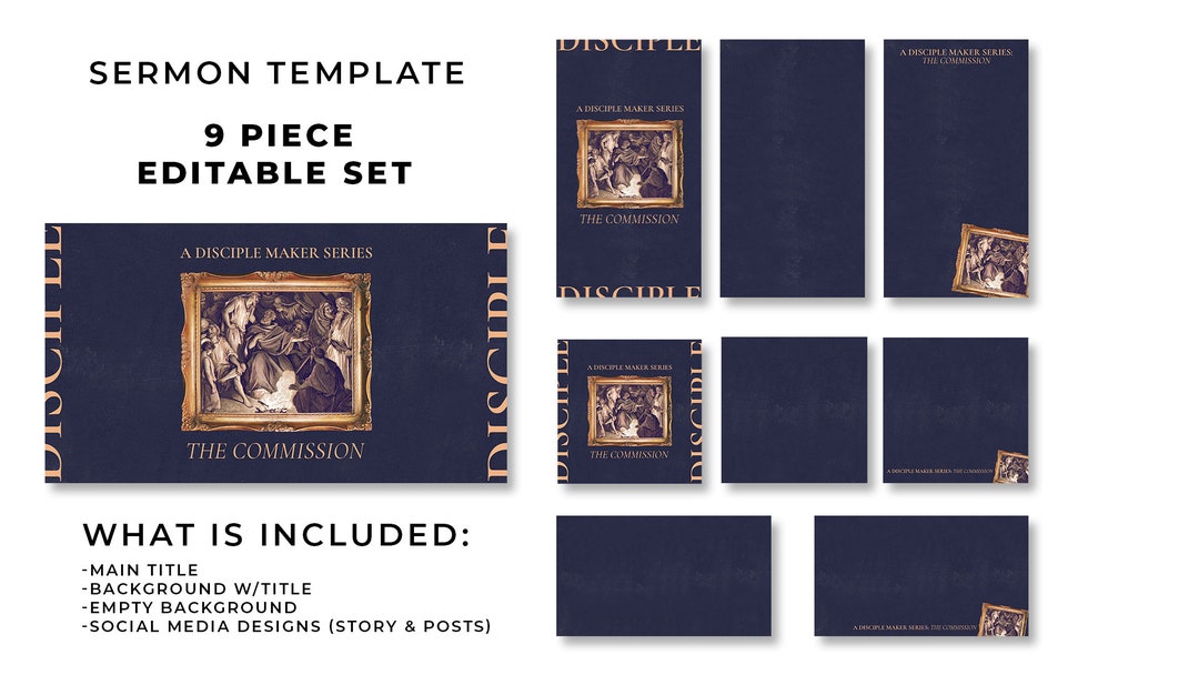 Editable Sermon Graphic Template - Discipleship Series - Etsy