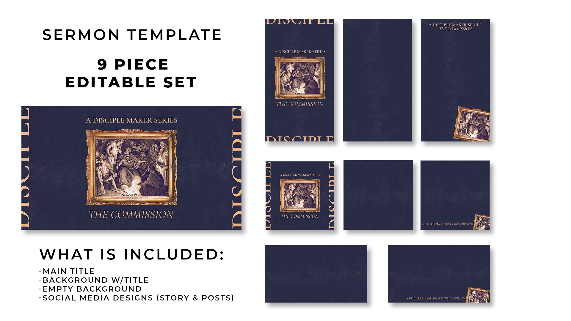 Editable Sermon Graphic Template - Discipleship Series - Etsy