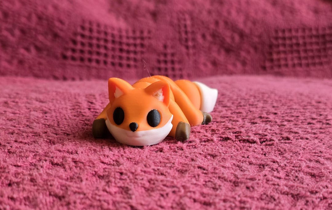 Articulating Baby Fox 3d Printed Toy - Etsy