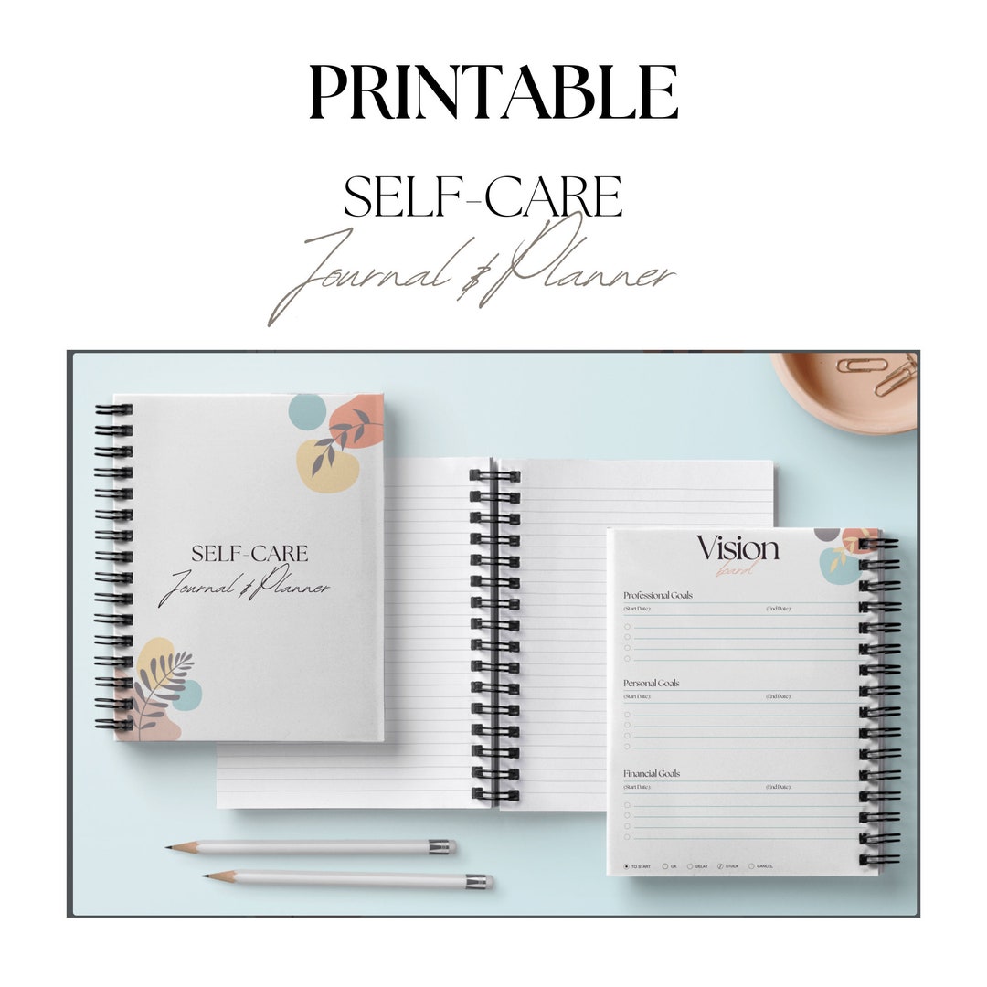 Printable Colorful Self Care Journal and Planner - Etsy