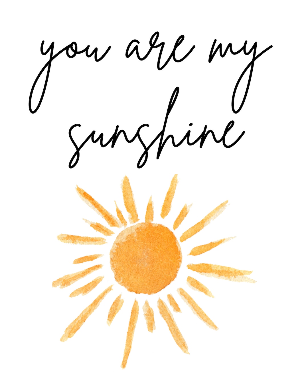 You Are My Sunshine Digital Download - Etsy