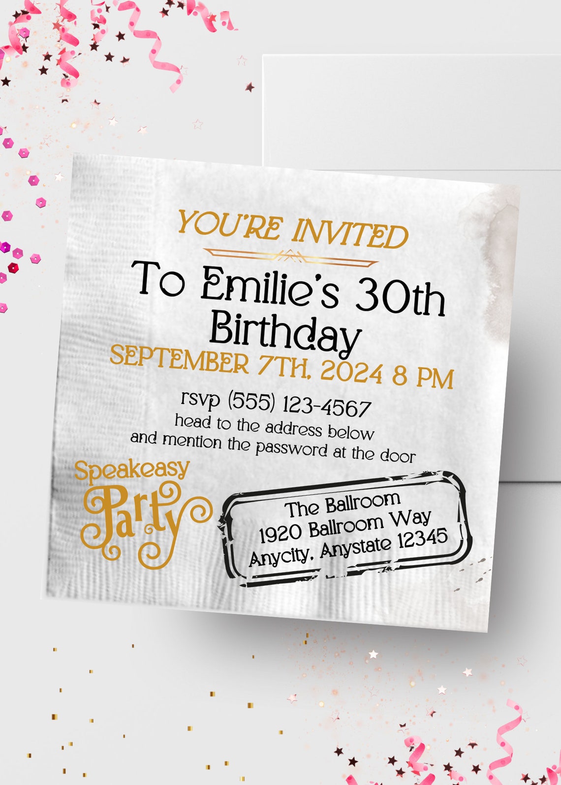 Vintage 1920s Speakeasy Cocktail Party Invitation, Speakeasy Cocktail ...