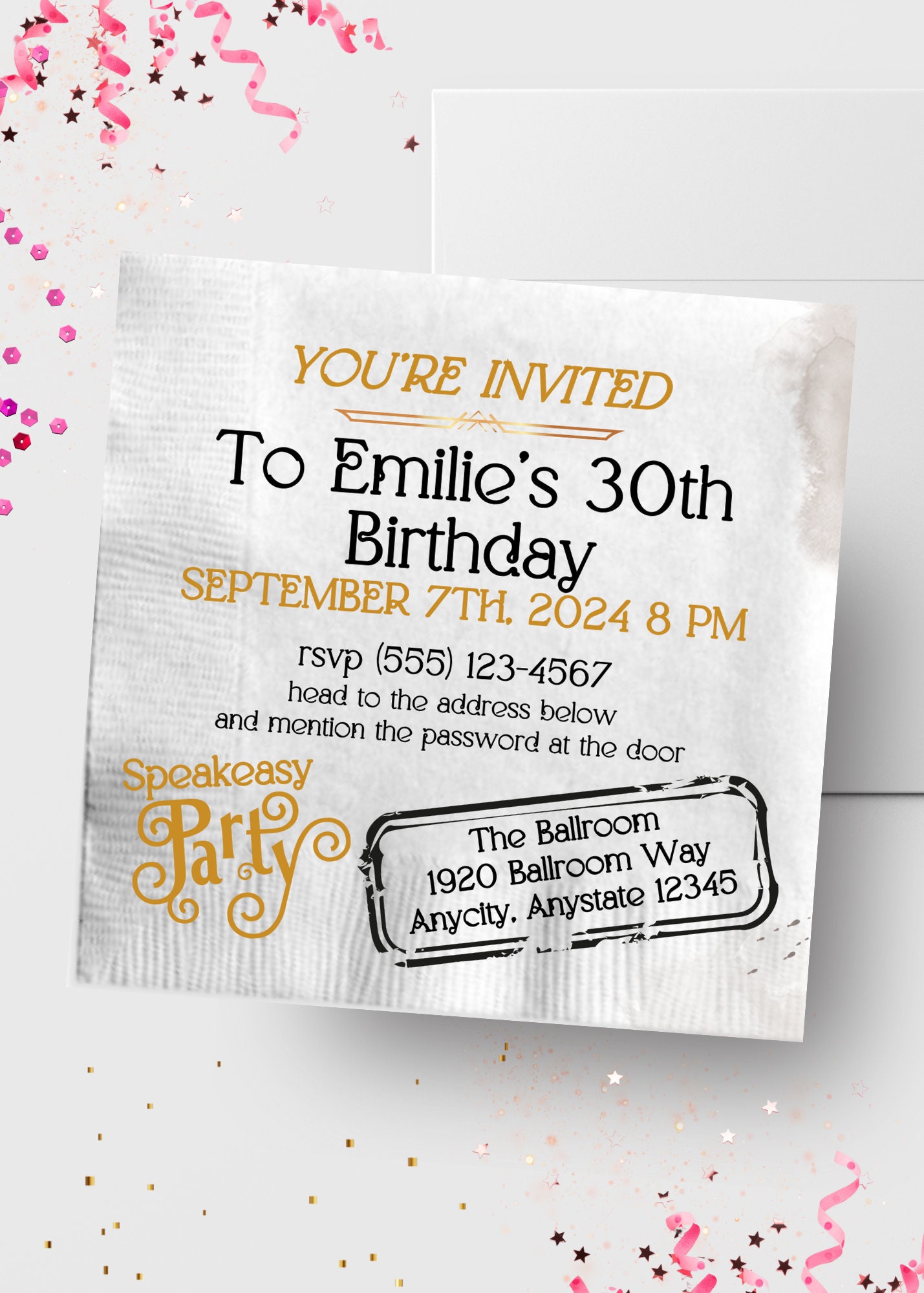 Vintage 1920s Speakeasy Cocktail Party Invitation, Speakeasy Cocktail ...