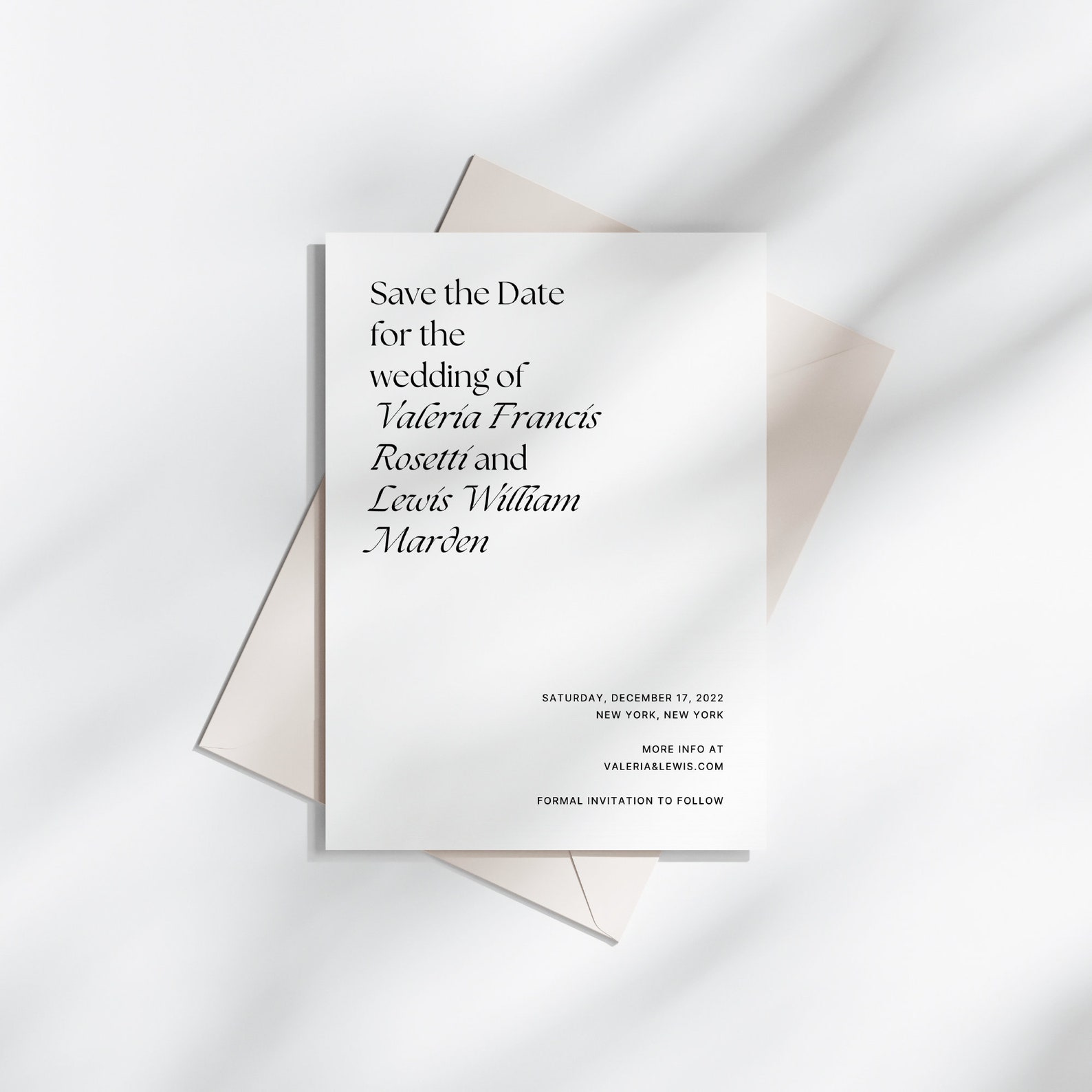 Editable Modern Save the Date Template Minimalist DIY Canva Design ...