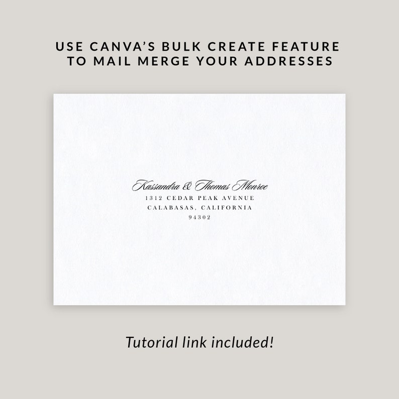 Editable Wedding Invitation Envelope Calligraphy Template DIY ...