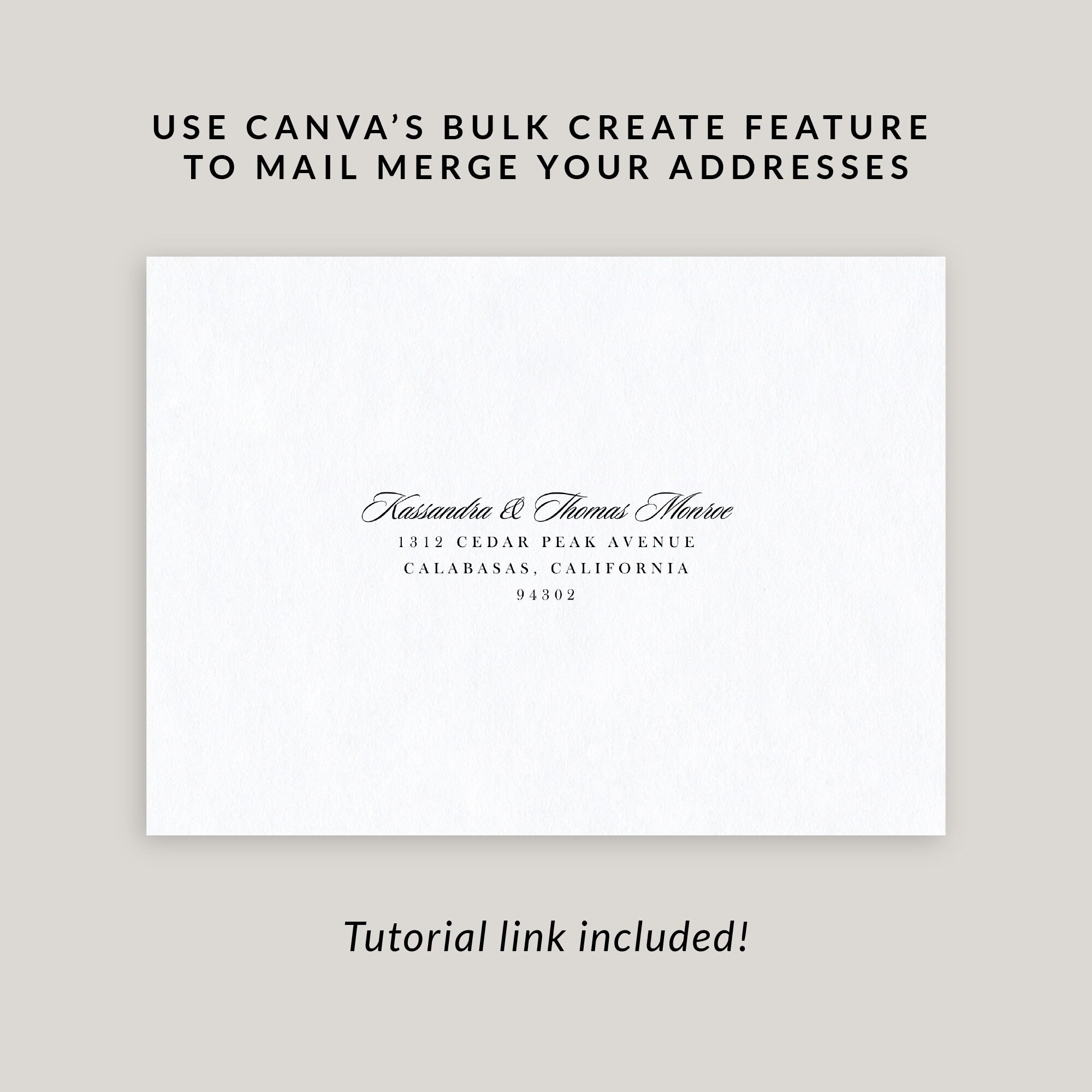 Editable Wedding Invitation Envelope Calligraphy Template DIY ...