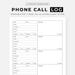 Phone Call Log Printable PDF, Telephone Message Log for Office ...
