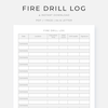 Fire Drill Log Template | Fire Drill Record Form | Daycare & Preschool Classrooms | Fire Drill ...