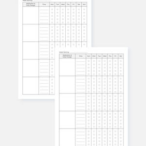 Medication Tracker Printable PDF, Weekly Chart With Checkboxes to Track ...