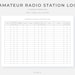 Amateur Radio Station Log, Ham Radio Log Printable, A4 and Letter ...