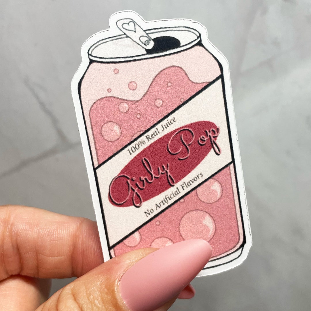 Girly Pop Soda Can Sticker: Waterproof Holographic Decal - Etsy