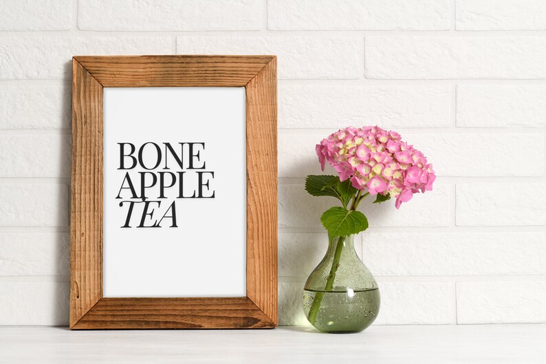 Bone Apple Tea Poster Digital Download Printable Wall Art Bon Appetit ...