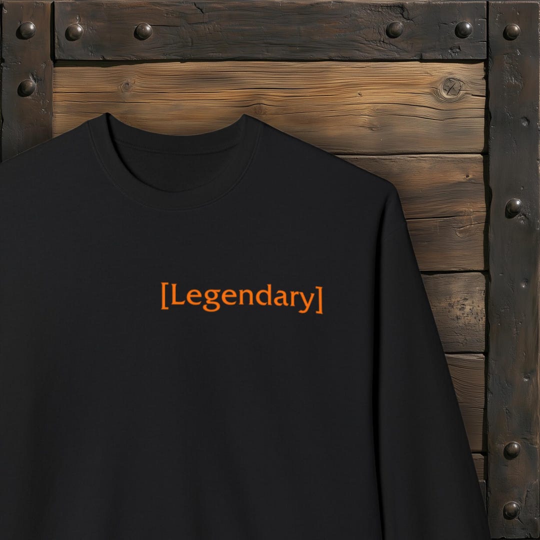 World of Warcraft Inspired ‘legendary’ Sweatshirt, Minimalist Black ...