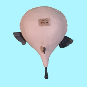 Pufferfish Paper MACHE Clay Handmade Sculpture - Etsy