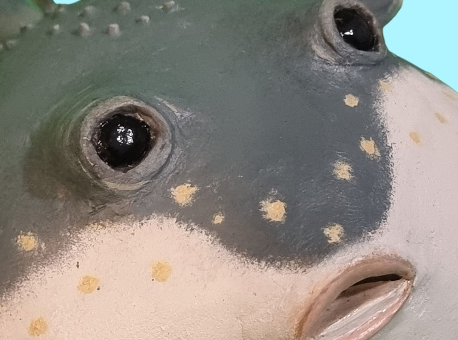 Pufferfish Paper MACHE Clay Handmade Sculpture - Etsy