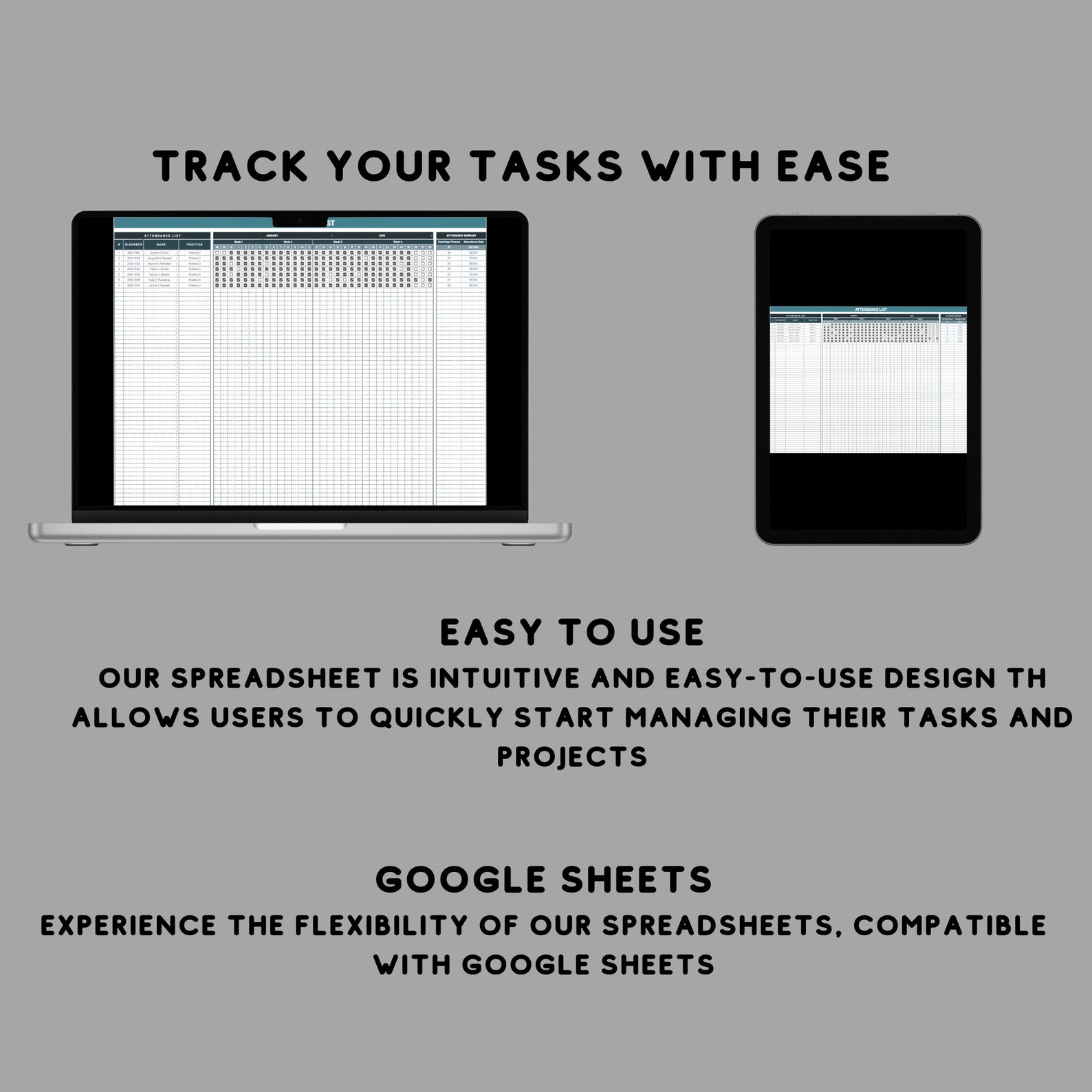 Attendance List Template, Google Sheets Attendance Tracker, Event Sign ...