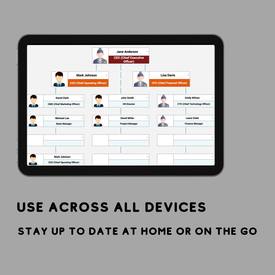 Basic Organizational Chart Template,google Sheets Org Structure ...