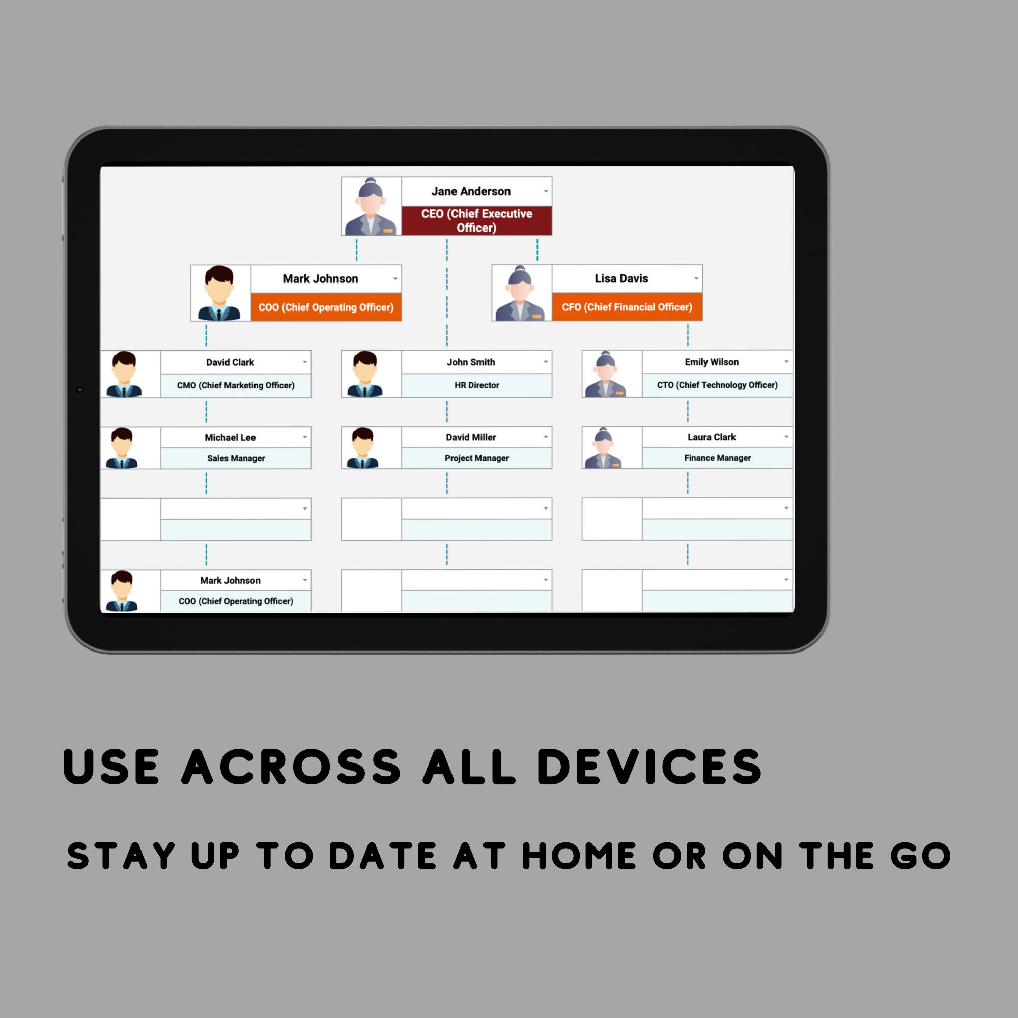 Basic Organizational Chart Template,google Sheets Org Structure ...