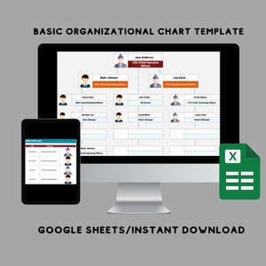 Basic Organizational Chart Template,google Sheets Org Structure ...