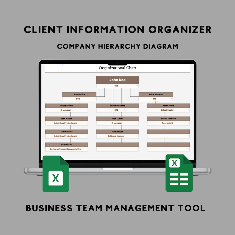 Organizational Chart Template Editable Google Sheets Small Business ...