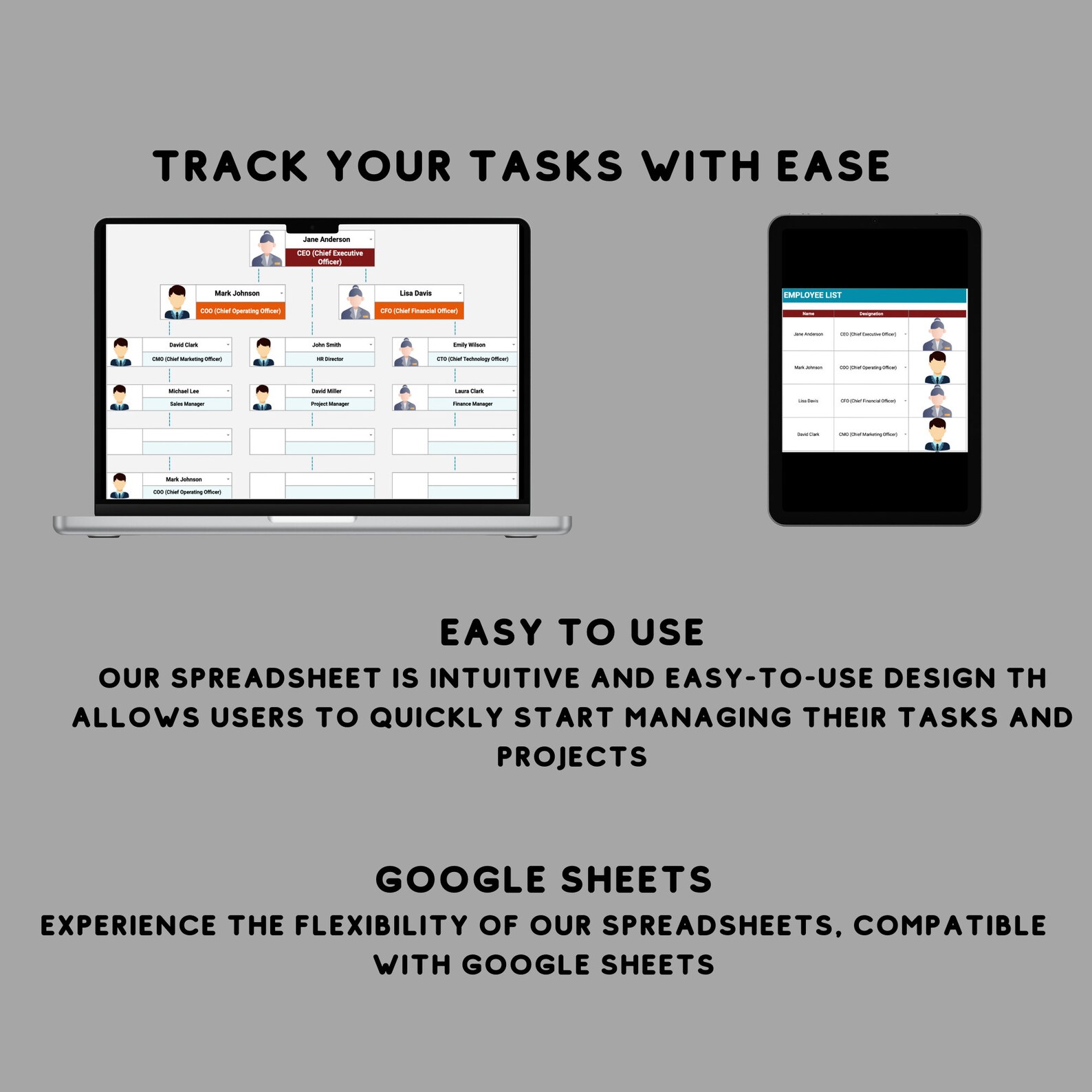 Basic Organizational Chart Template,google Sheets Org Structure ...