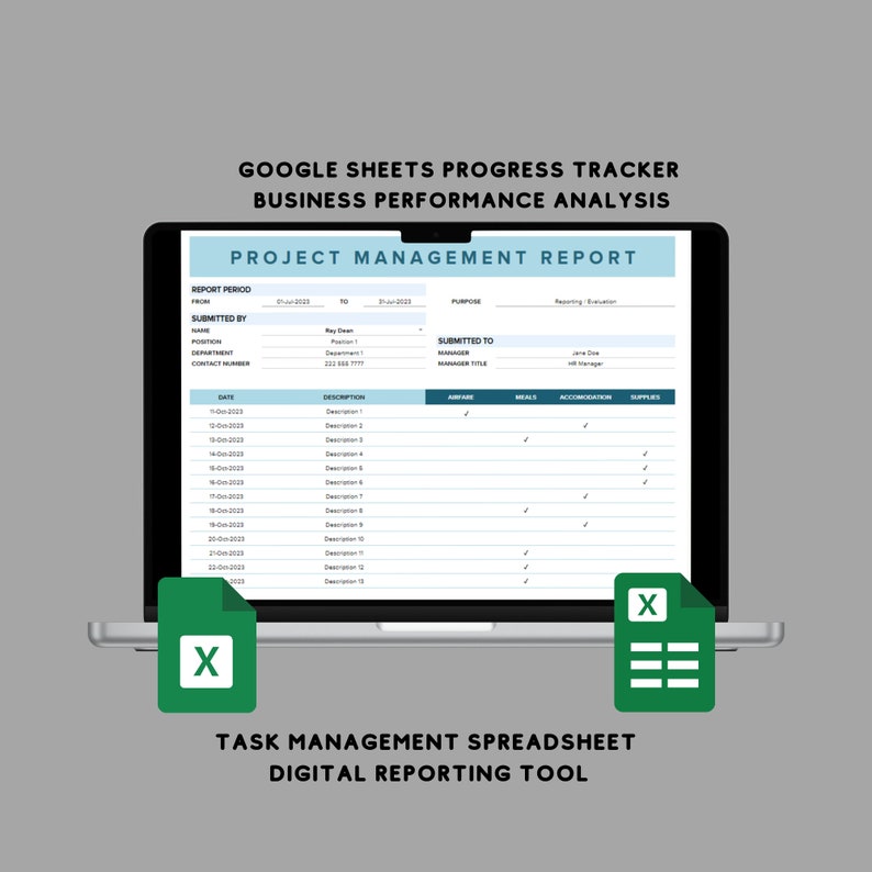 Project Management Report Template Google Sheets Small Business Status ...