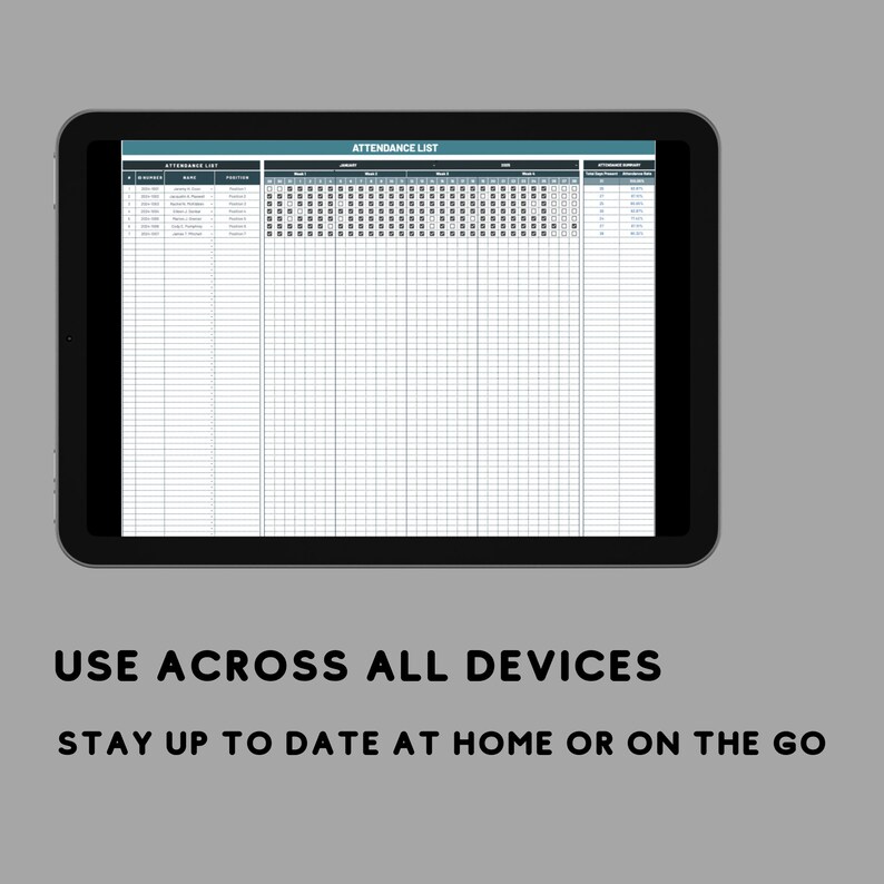 Attendance List Template, Google Sheets Attendance Tracker, Event Sign ...