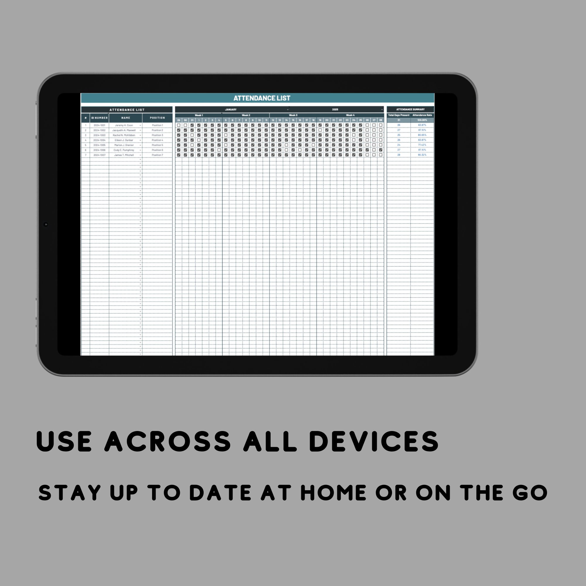 Attendance List Template, Google Sheets Attendance Tracker, Event Sign ...