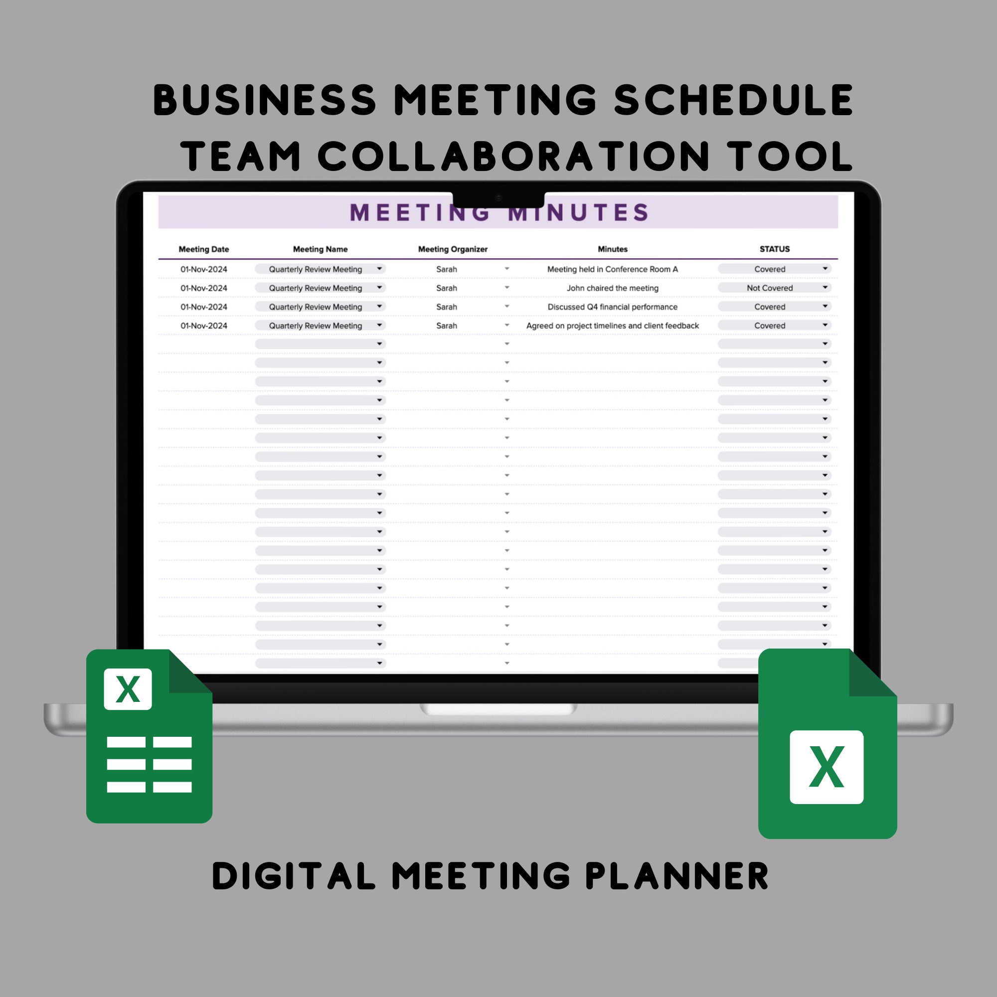 Meeting Tracker Template for Google Sheets Effortless Meeting ...