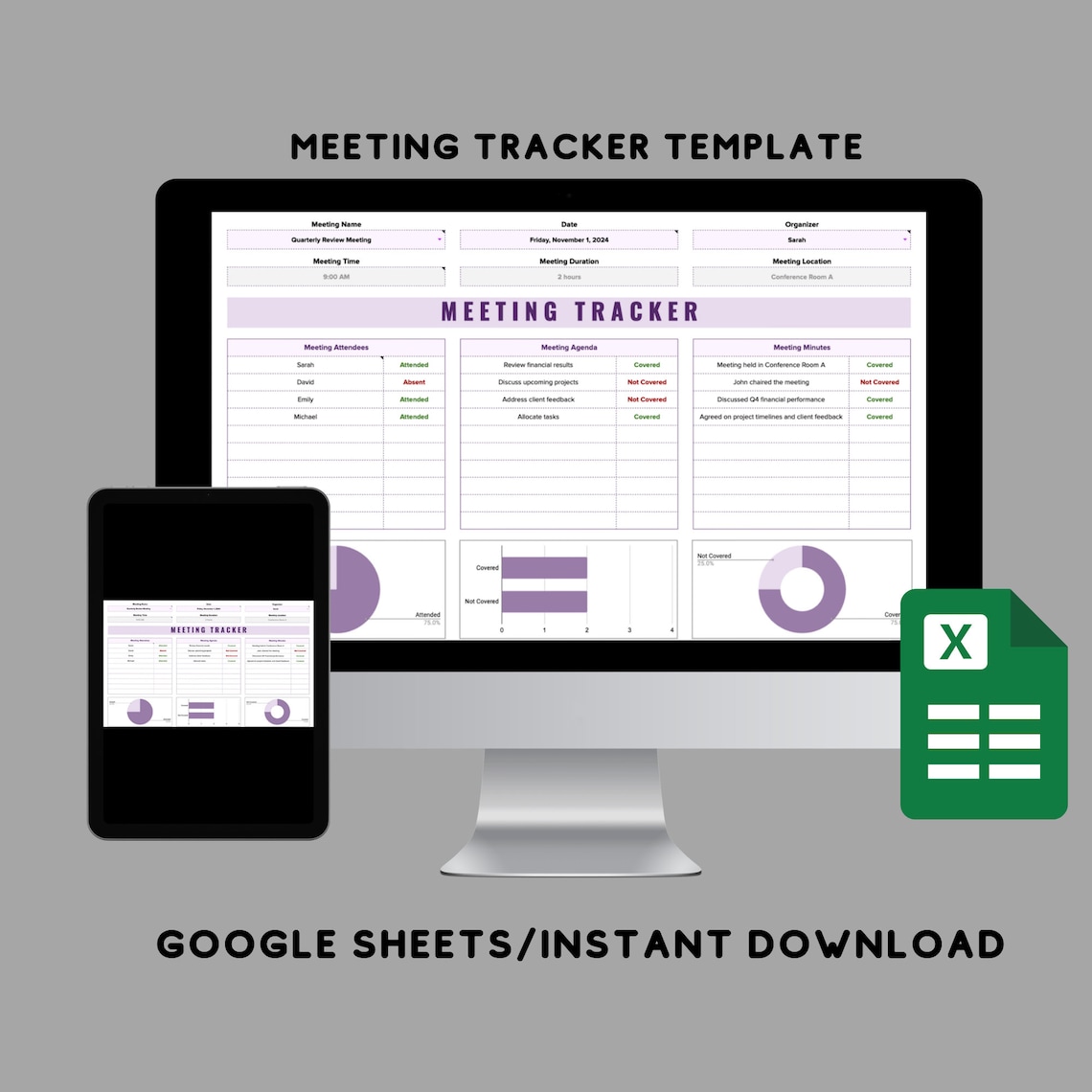 Meeting Tracker Template for Google Sheets Effortless Meeting ...