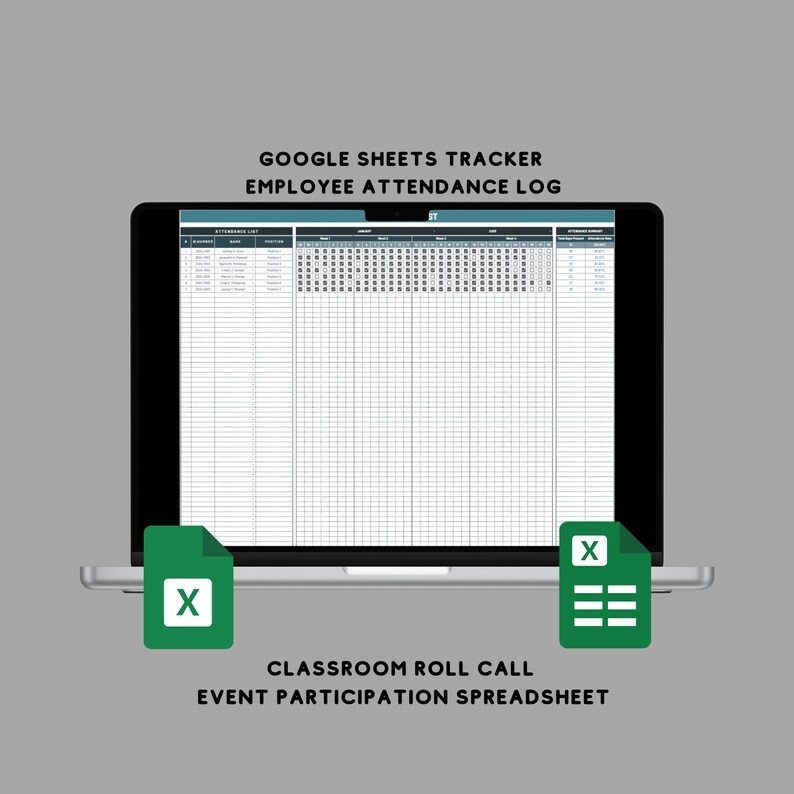 Attendance List Template, Google Sheets Attendance Tracker, Event Sign ...