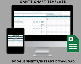 Project Management Gantt Chart Template, Google Sheets Task Scheduler ...