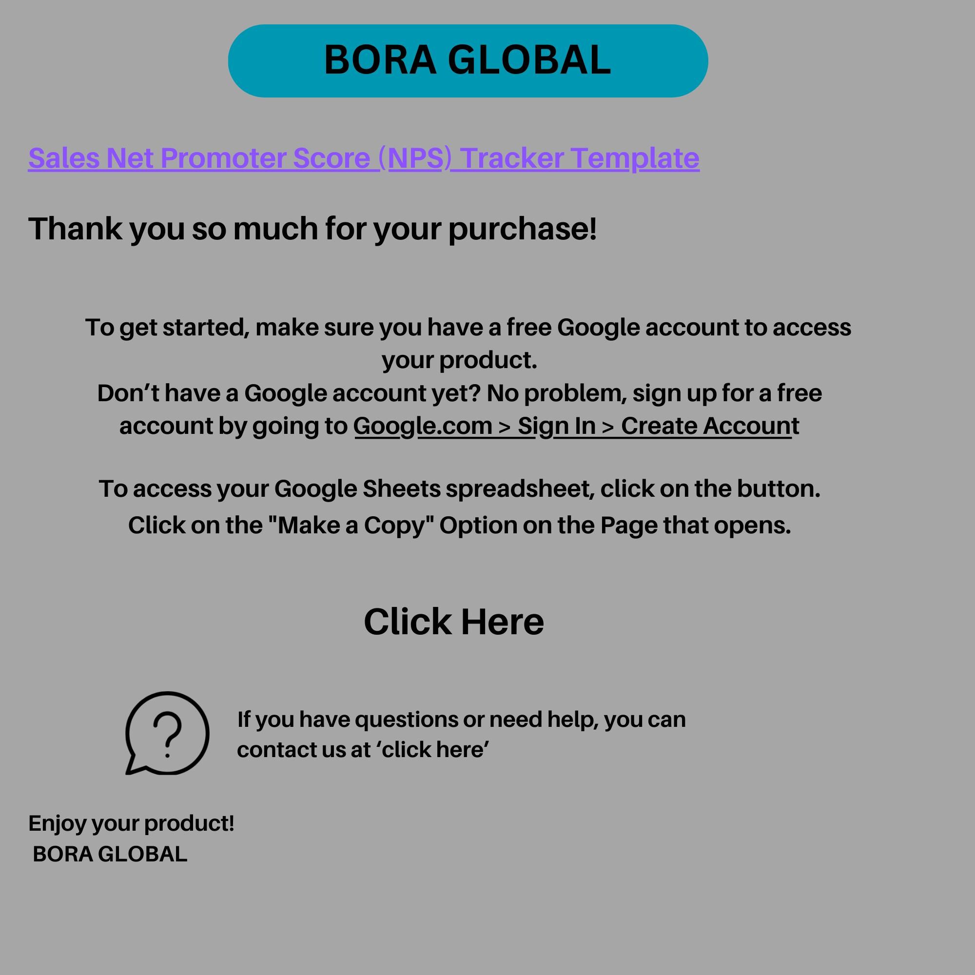 Sales Net Promoter Score NPS Tracker Template Google Sheets Small ...