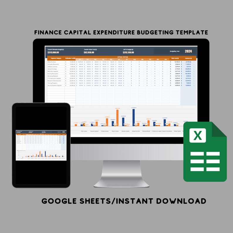 Finance Capital Expenditure Budgeting Template Google Sheets Small Business Comprehensive ...