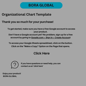 Organizational Chart Template Editable Google Sheets Small Business ...