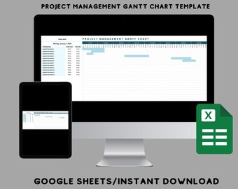 Project Management Gantt Chart Template, Google Sheets Task Scheduler, Timeline Planner, Project ...