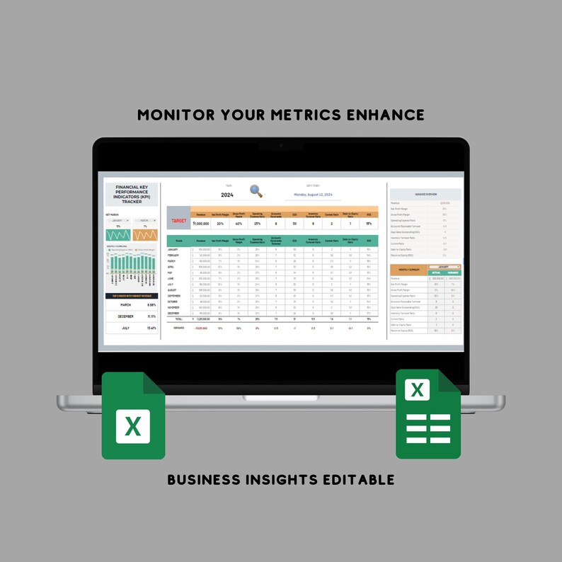 Financial Key Performance Indicators KPI Tracker Template Google Sheets ...