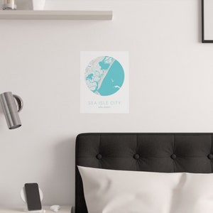 Modern Sea Isle City Map Poster - Etsy
