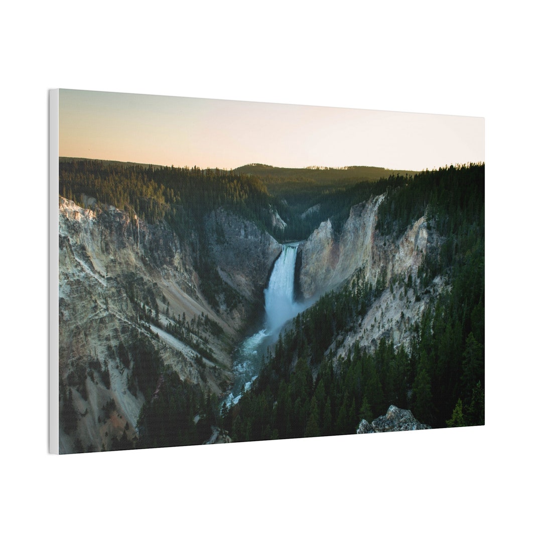The Grand Canyon of the Yellowstone at Sunset, Canvas Stretched, 0.75 ...