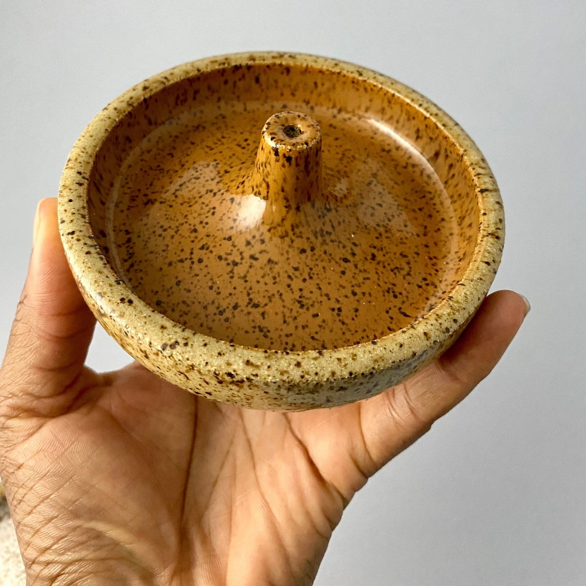 Brown Stoneware Ceramic Incense Burner, Ceramic Incense Stick Holder ...