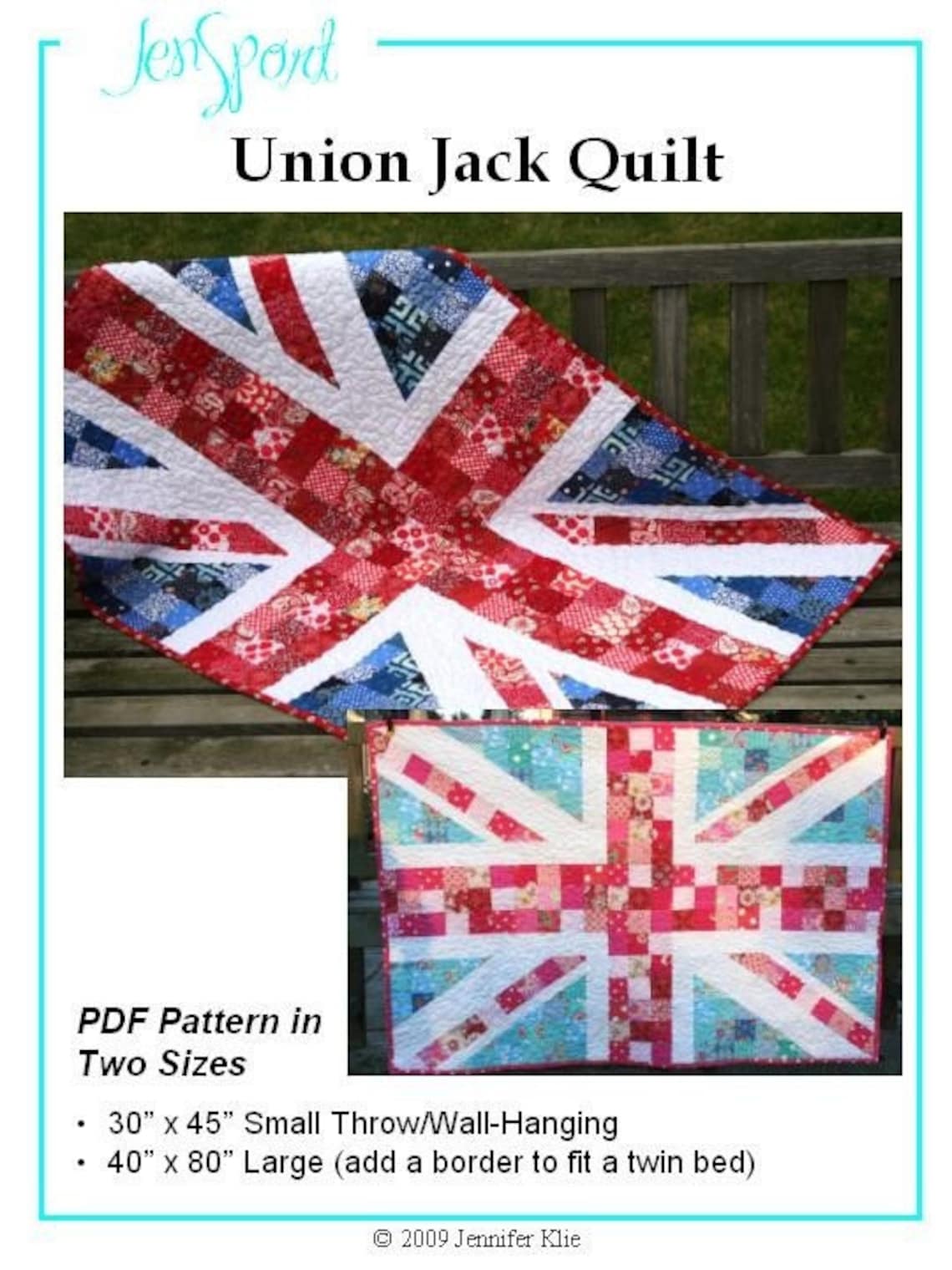 Union Jack Quilt PDF Pattern - Etsy