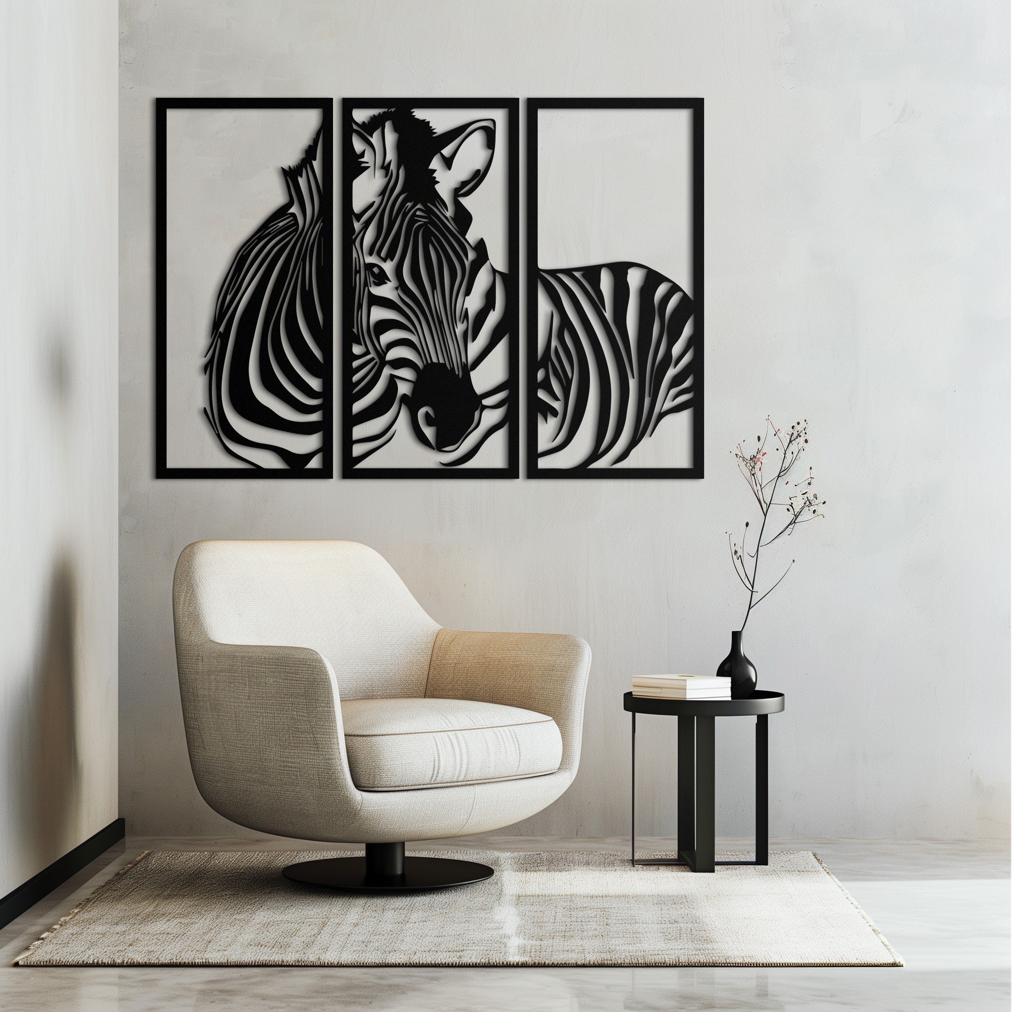 Zebra Metal Wall Decor, Metal Zebra Wall Art,zebra Metal Wall Sculpture ...