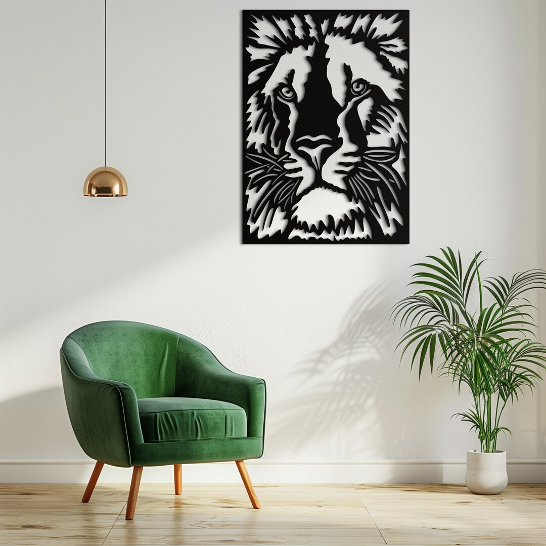 Lion Head Wall Decor, Metal Lion Head Decor, Lion Head Wall Art for ...