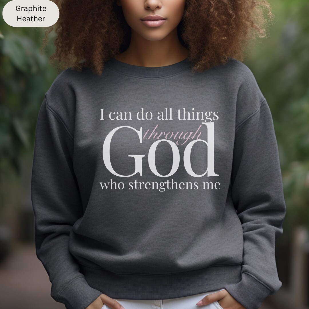 Christian Woman Sweatshirt, Catholic Girl Sweater, Scripture Pullover ...