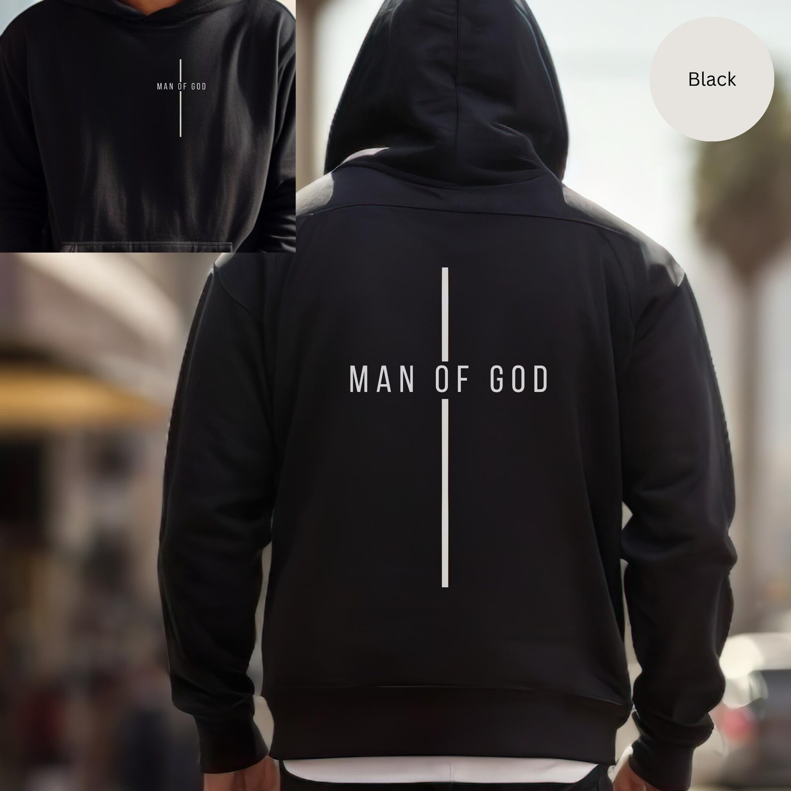 Christian Man Hoodie, Religious Faith Sweatshirt, Unisex Christian ...