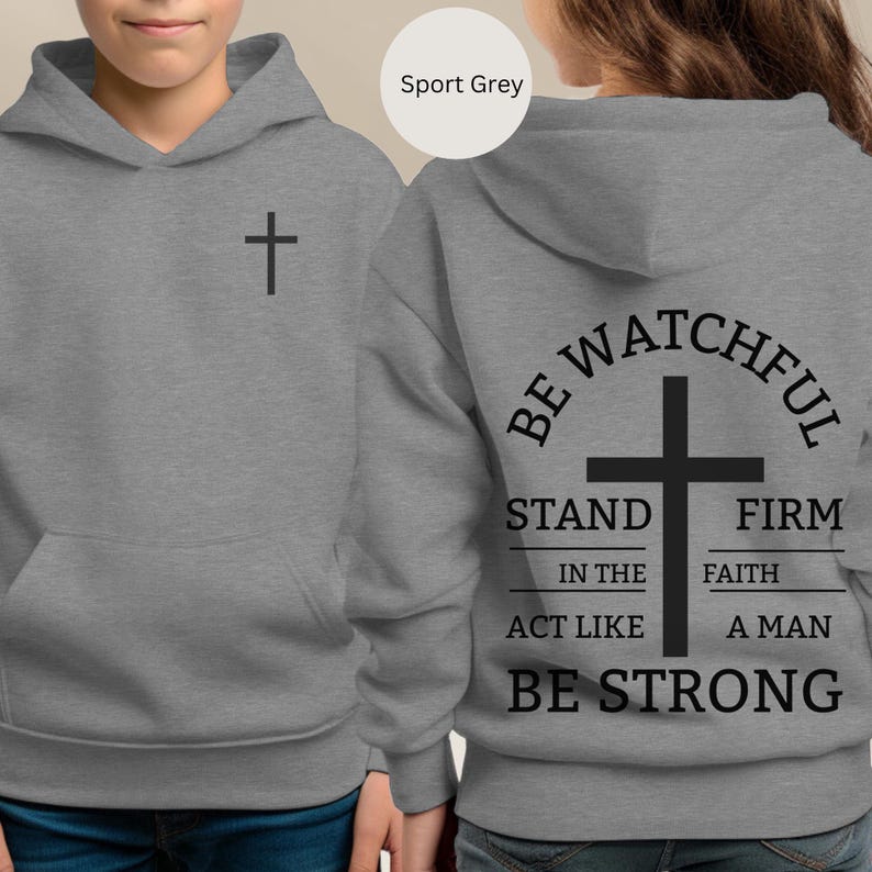 Christian Youth Hoodie - Religious Kids Sweatshirt, Faithful Teen ...