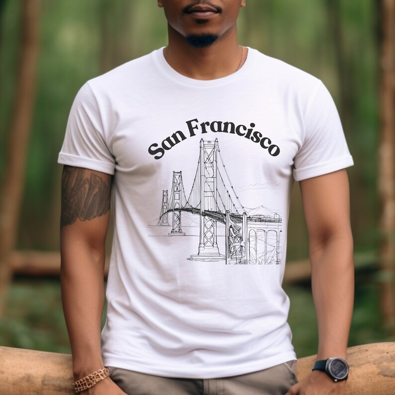 San Francisco Shirt, Golden Gate Bridge T-shirt, California Shirt, Bay ...