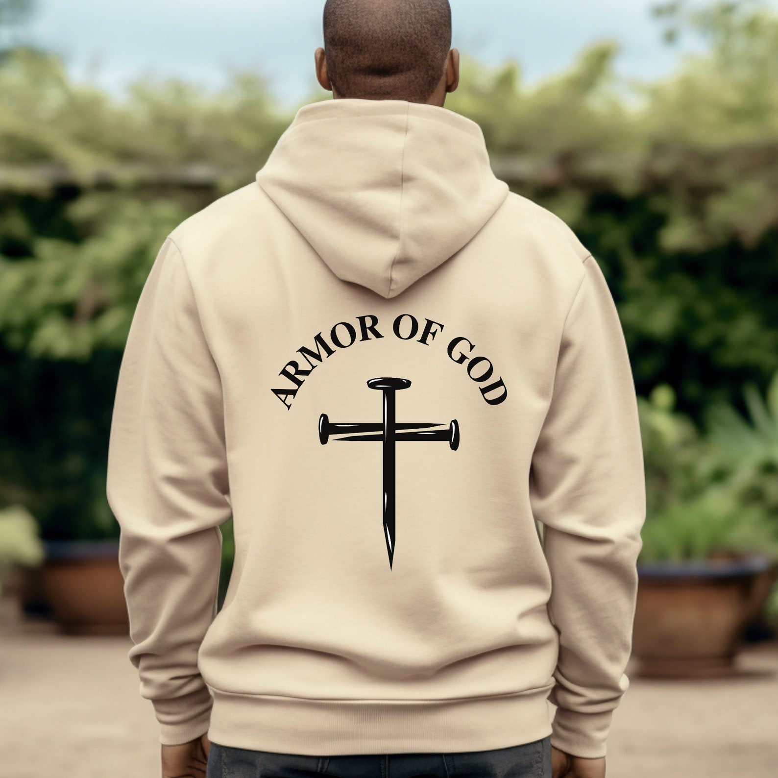Christian Cross Hoodie, Armor of God Hoodie, Catholic Man Hoodie ...
